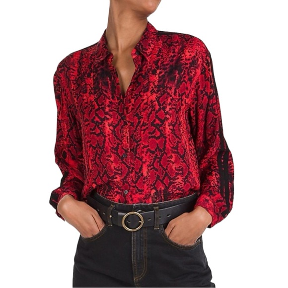 Alia | Tops | 485 Alia Classic Red Black Blouse | Poshmark